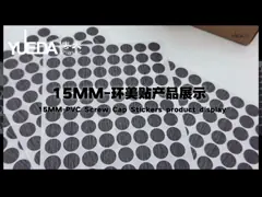 15mm diameter waterproof pvc screw cap stickers heat resistant