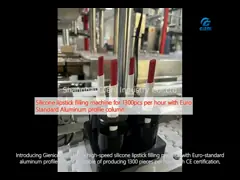 silicone lipstick filling machine for 1300pcs per hour with euro standard aluminum profile column