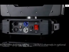 7pcs 40w rgbw 4 in1 led zoom bee eye moving head light with auxiliary light