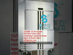 safety operation commercial kitchen freezer long lasting 4 door chiller freezer