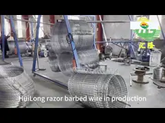 300mm Concertina Barbed Wire , HUILONG 2.8mm Barbed Wire And Razor Wire
