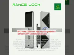 rfid hotel door lock black / silver smart electronic door lock