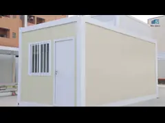 상자 공간 20ft 평면 포장 컨테이너 하우스 6x3 미터 임시 노동자 주거 2 침실 화장실과 침실