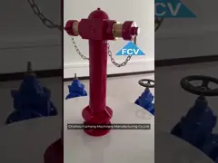 bs750 vertical fire hydrant for fire protection painted red  pn16 pressure iso9001 certified