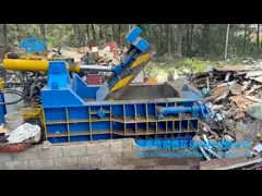 aluminum can hydraulic metal baler machine automatic steel block press baler