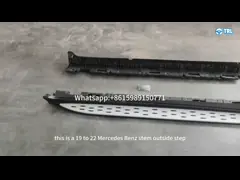 mercedes benz ml350 side step bars with alloy and plastic pp