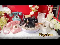 weddings celebrations phone guest book clear sound vintage phone voice recorder button design