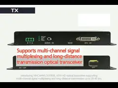 20kmのDVIファイバー拡張子 1080p@60Hz HDMI 1.3&3.5mmオーディオサポート