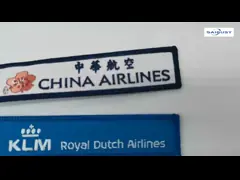 Viaje GIF llavero bordado portátil de doble cara KLM Royal Dutch Airlines