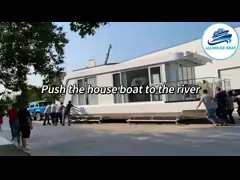 11.5m length floating boat hotel aluminum boathouse for 16 passenger