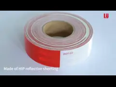 50 mm 2 pollici adesivo bianco rosso DOT C2 adesivi adesivi di sicurezza riflettenti su camion per veicoli