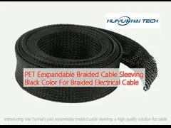 Cavo intrecciato Eexpandable dell'ANIMALE DOMESTICO che collega colore con un manicotto nero per cavo elettrico intrecciato