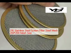 316 stainless steel screen filter steel mesh 200*200 mesh size