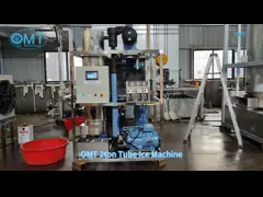 omt 2ton industrial tube ice machine for ice plant remote control operation