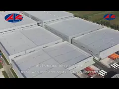 Verniciatura rivestimento struttura in acciaio edificio di uffici prefabbricato con sezione C e sezione Z colonna e purlin