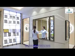 Luz de espejo de aumento de reloj LED para diseño personalizado en el baño del hotel