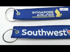 Singapore Airlines bordado a medida llavero reforzado para entusiastas de la aviación