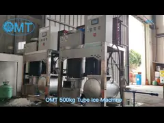 commercial ice tube maker with 500kg ice storage capacity and air cooling technology