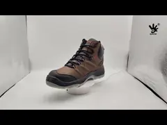 heavy duty steel toe work boots brown pu leather boots industrial