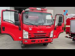 isuzu 190hp industrial fire truck 4x2 8000l red color multifunctional