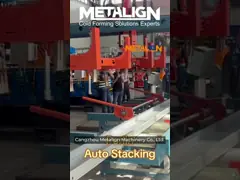 magnetic arm purlin stacking line with smart flipping function