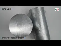 high purity zinc bar 99% zinc round pure zinc rod 100x100x200mm