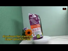 custom design aluminium foil liner tea stand up pouches packaging for fresh loose leaf tea leaves