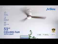 remote led ceiling fan with 3 wood blades modern for bedroom