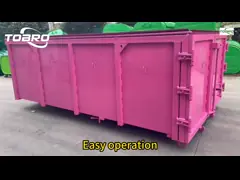 ce certified hook lift bin 8 - 30m3 capacity roll off dumpster waste management solution