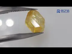 light or dark yellow lab grown diamond  fancy yellow uncut rough diamond HPHT raw material stone