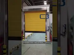 Puertas de almacenamiento en frío de alta velocidad robustas y azules para ambientes hostiles
