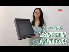 Scatola regalo magnetica pieghevole personalizzata con finestra in PVC Spazio risparmio confezionamento elegante