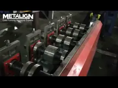 c shaped stud profiles roll forming line with continuous punching and cutting