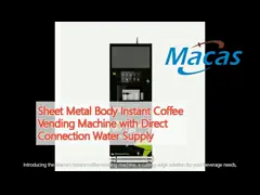 sheet metal body instant coffee vending machine with direct connection water supply
