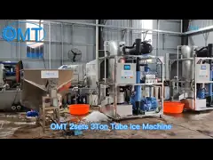 automatic ice-maker tube for food preservation 3ton capacity r22 or r404a refrigerant 1500kg weight
