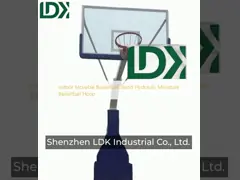 iso9001 anti acid movable indoor basketball ring hydraulic miniature in ground hoop