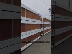 Welding And Splicing Integrated Style Expandable Container House Red Steel Door