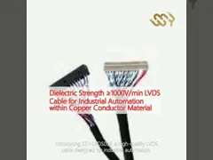dielectric strength ≥1000v/min lvds cable for industrial automation within copper conductor material