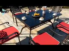 villa aluminum patio furniture sets european cast aluminum dining set