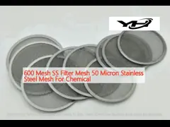 600 mesh ss filter mesh 50 micron stainless steel mesh for chemical