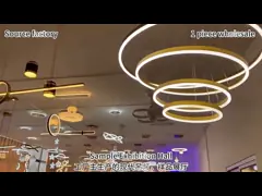 Φαντάσματα οροφής LED εργοστάσιο φωτισμού - Γκρίζο Μαγνητό ξύλο φτερό οροφής 52 ιντσών DC κινητήρα οροφούς οροφής με φώτα LED