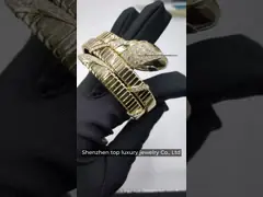 18k gold luxury diamond bracelet serpenti two-coil 18 kt yellow gold bracelet set with demi pavé dia