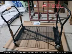 ΑΤ-0217 Αποθήκευση Εμπορική Οθόνη Καροτσάκι Αποθήκευση Rack Εύκολη μετακίνηση Προσαρμοσμένη