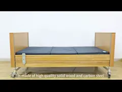 patients brown residential hospital bed multifunctional with back lifting