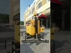 mobile solar security camera trailer portable solar cctv trailer for construction site monitoring