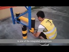 Oranje U-vormige stalen rek-kolombeschermer Heavy Duty palletstelling bescherming