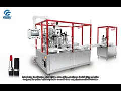 A fully silicone lipstick filling machine with a patented grasper design.