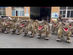 Animatronic dinosaurio Paseo mit drei Rädern Scooter dinosaurio elettrico per bambini