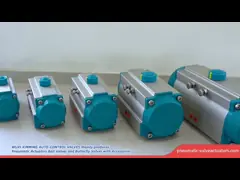 quarter turn compact rack and pinion type actuator double action spring return