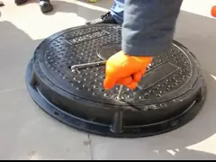 threaded composite manhole cover with superior weather resistance and bolted lock
